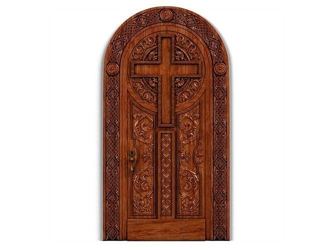 Door0020 christian cross door 3D model | CGTrader