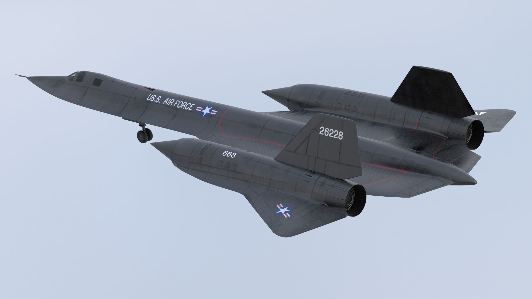 Lockheed SR-71 Blackbird 3D model | CGTrader