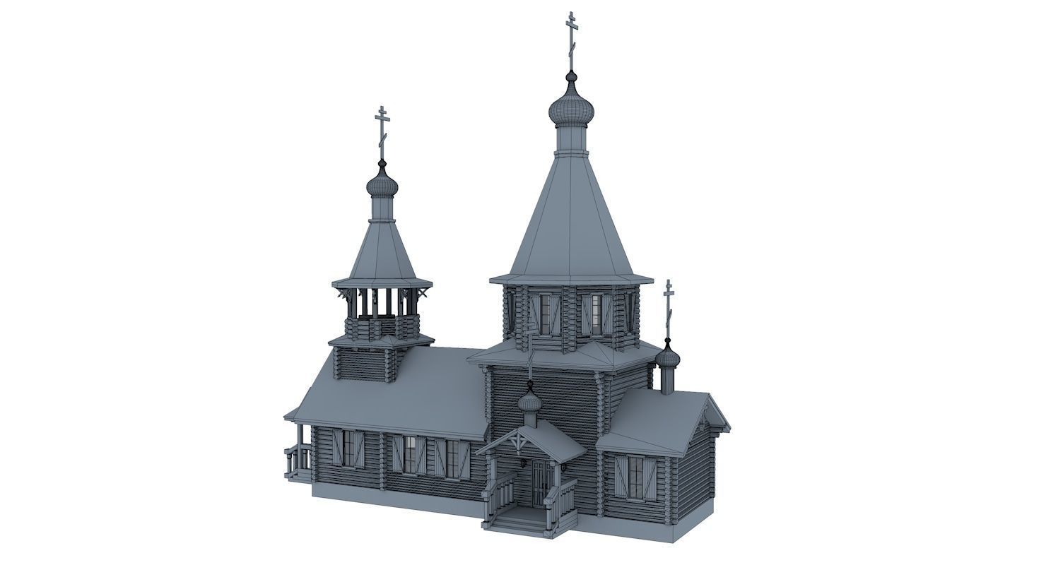 Russian Orthodox Wood Church 3D model | CGTrader