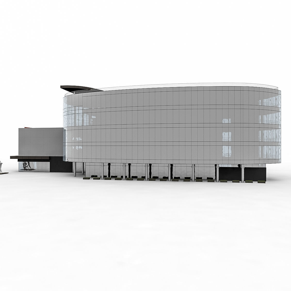 Supermarket Store And Office Building 3D model | CGTrader
