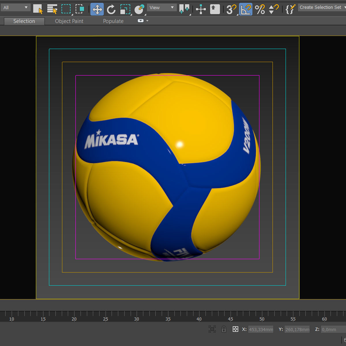 Mikasa V200W volleyball 3D model | CGTrader