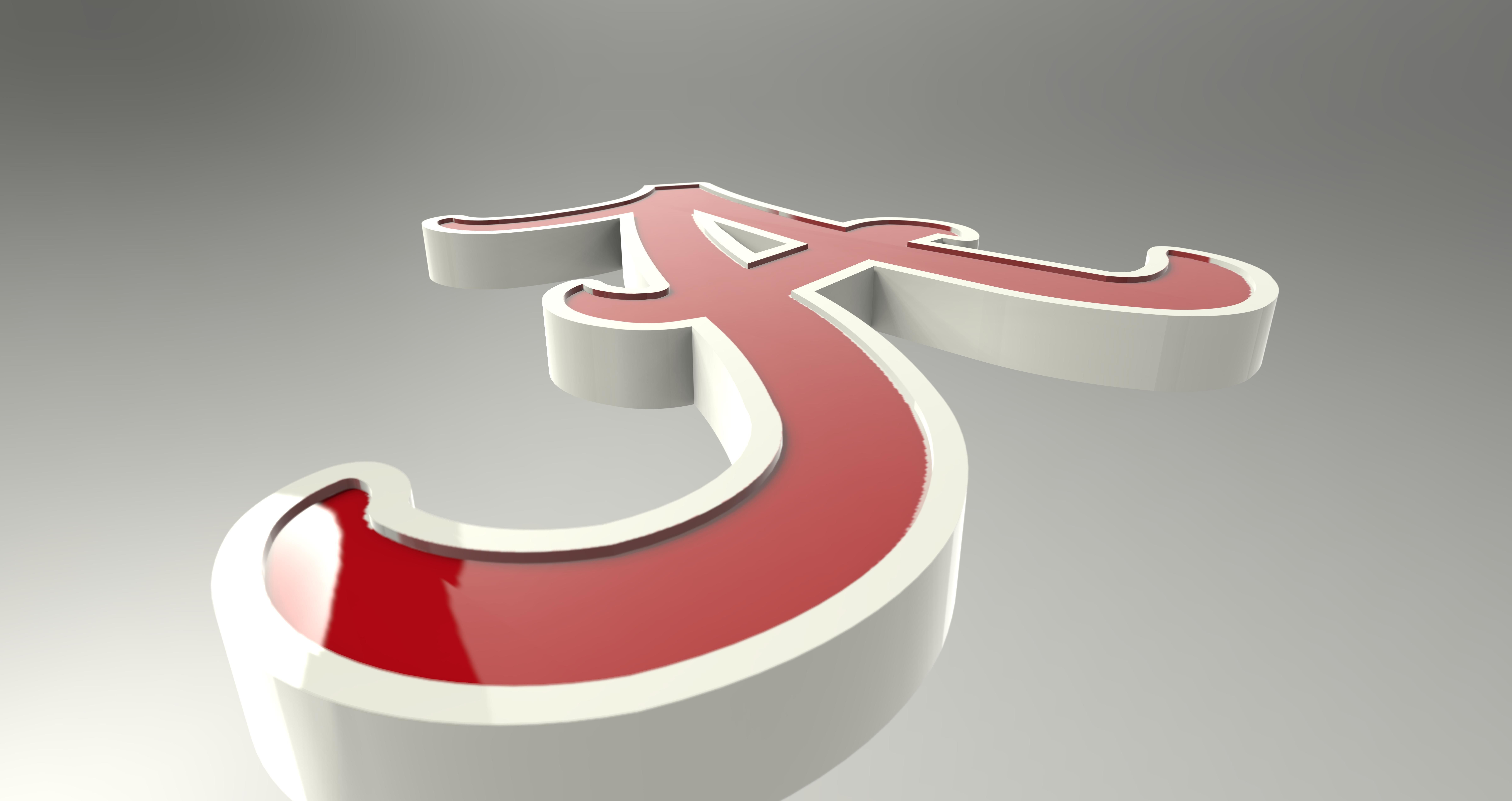 University of Alabama Logo free 3D model | CGTrader