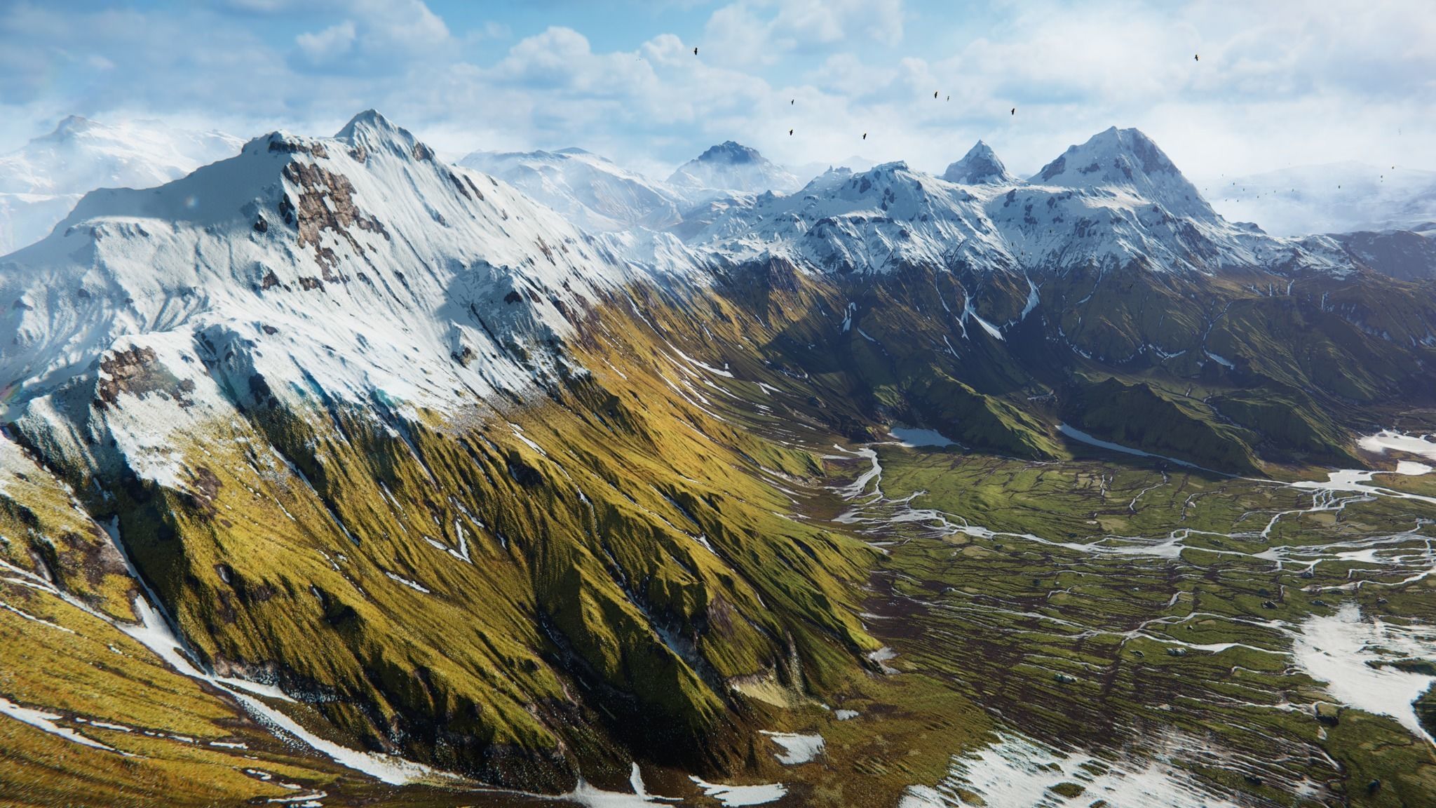 3D model Mountain River Valley Environment - Unity 2017 Project VR / AR ...