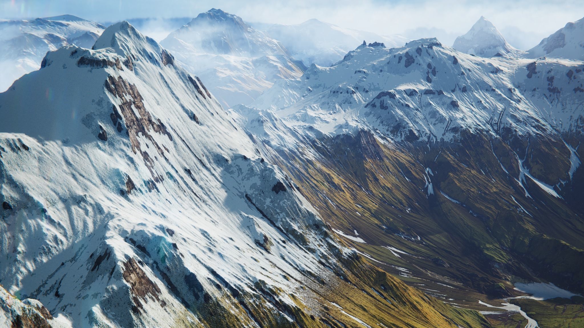 3D model Mountain River Valley Environment - Unity 2017 Project VR / AR ...