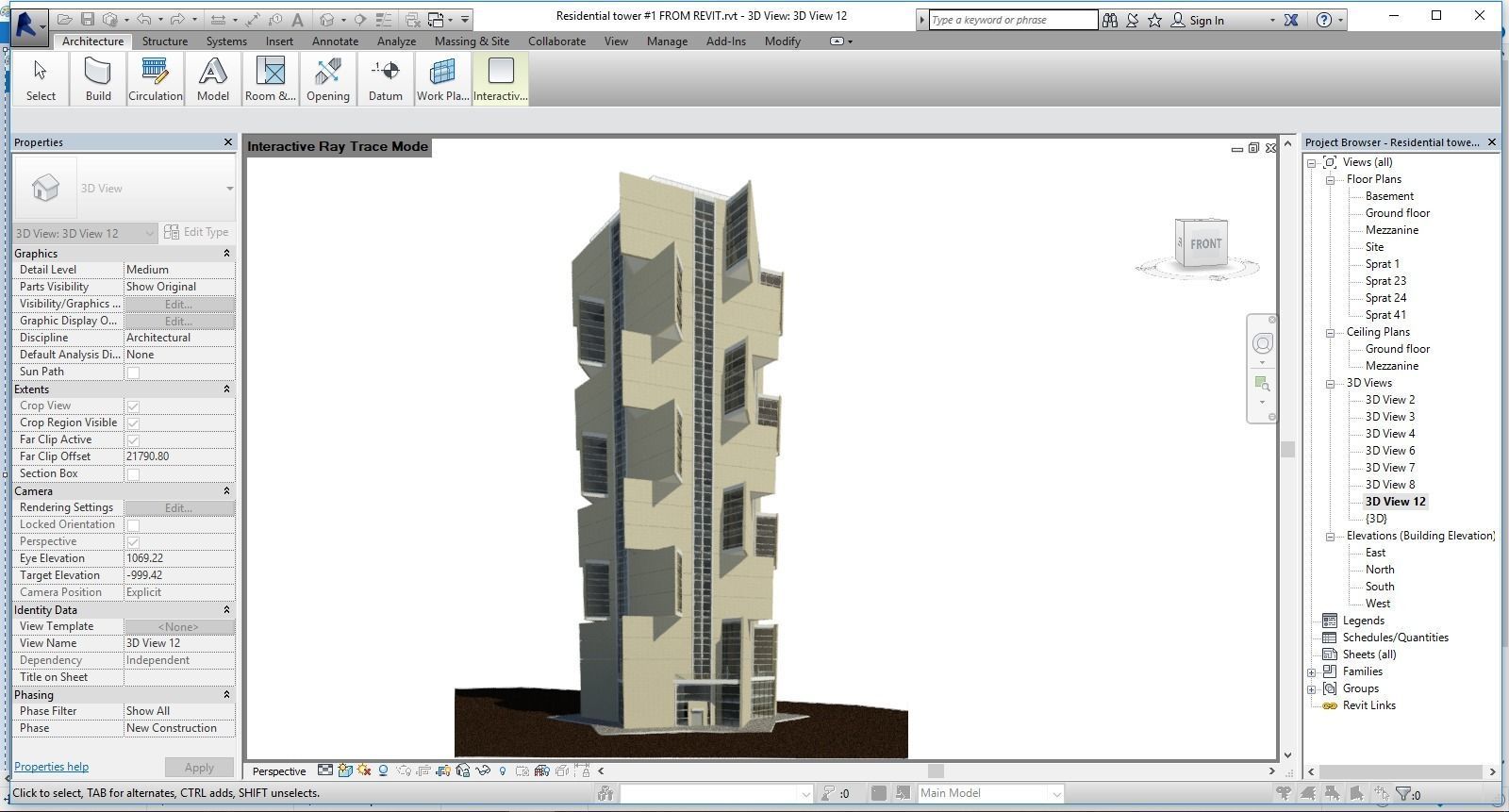 Hexagonal Residential tower 3D model | CGTrader
