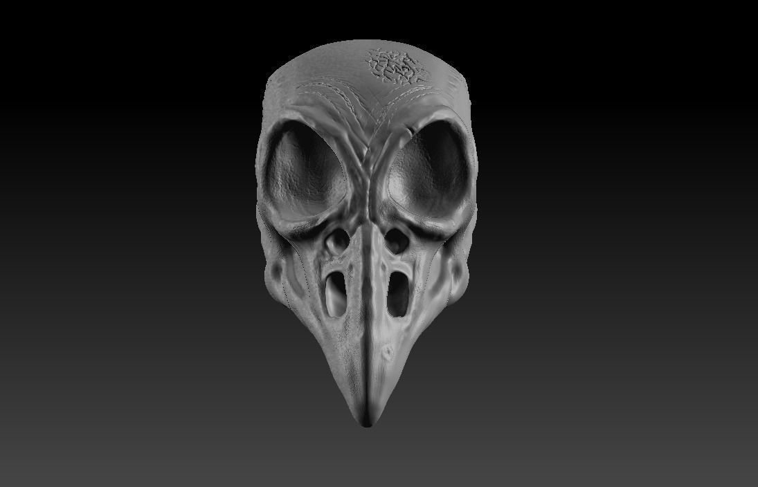 crow skull halloween mask 3D model 3D printable | CGTrader