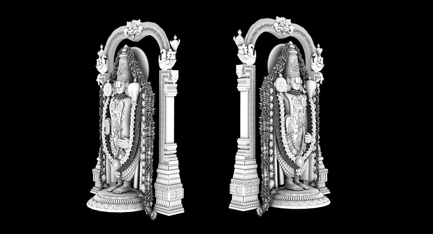 god thirupathi Venkateswara balaji 3D model | CGTrader