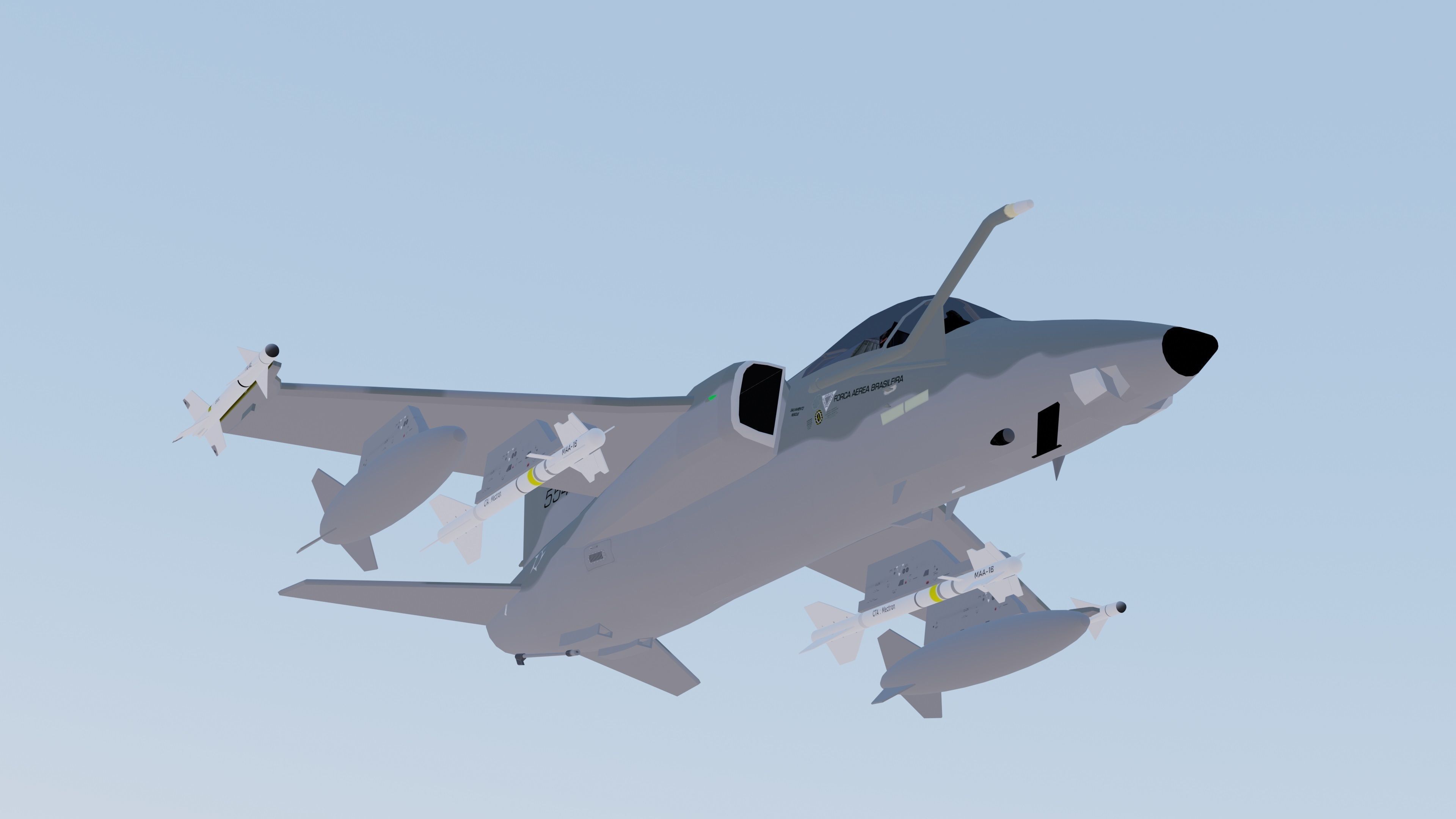 International AMX A-1M Brazilian Air Force 3D model | CGTrader