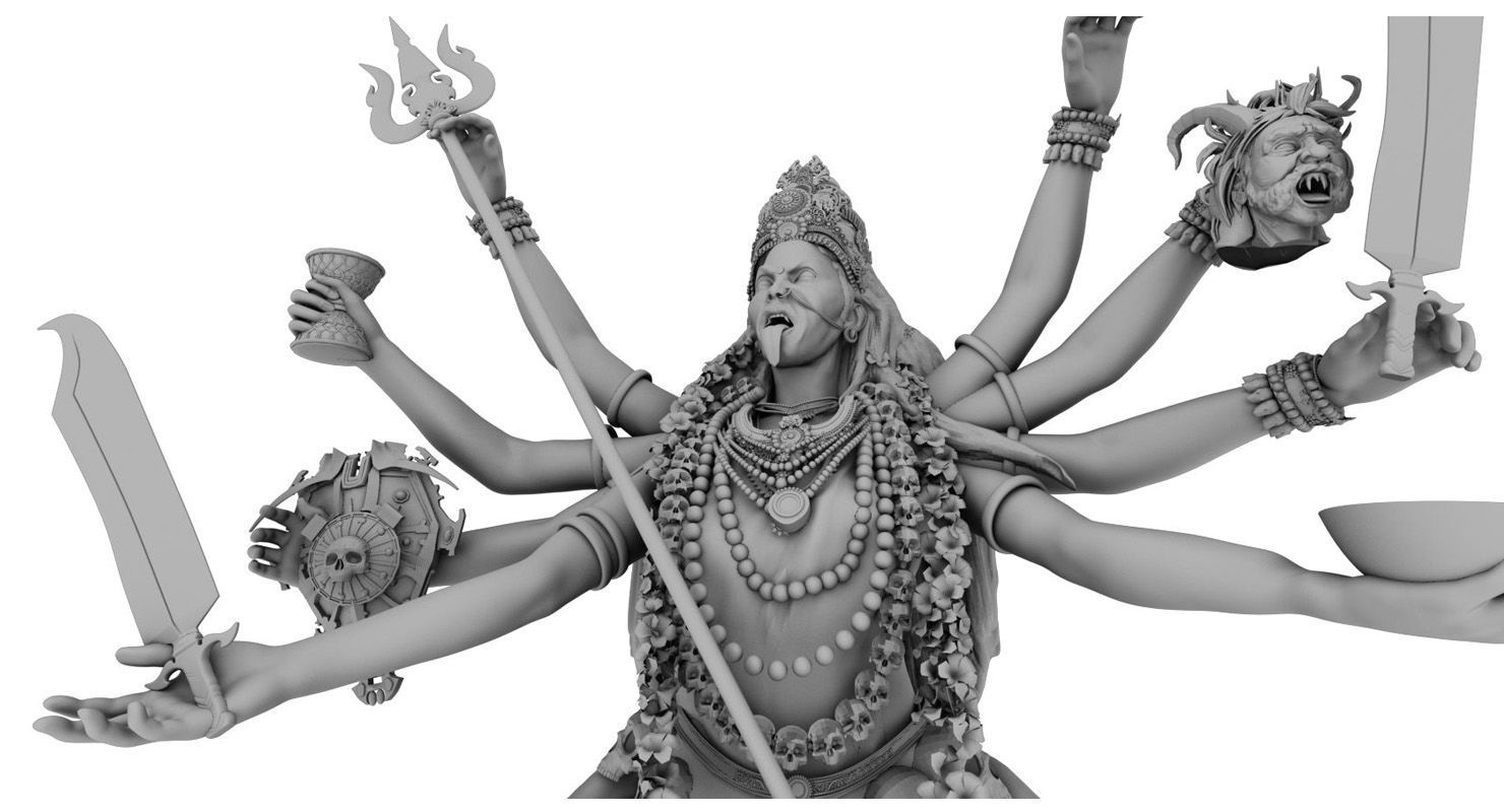 god maha kali 3d model 3D model | CGTrader