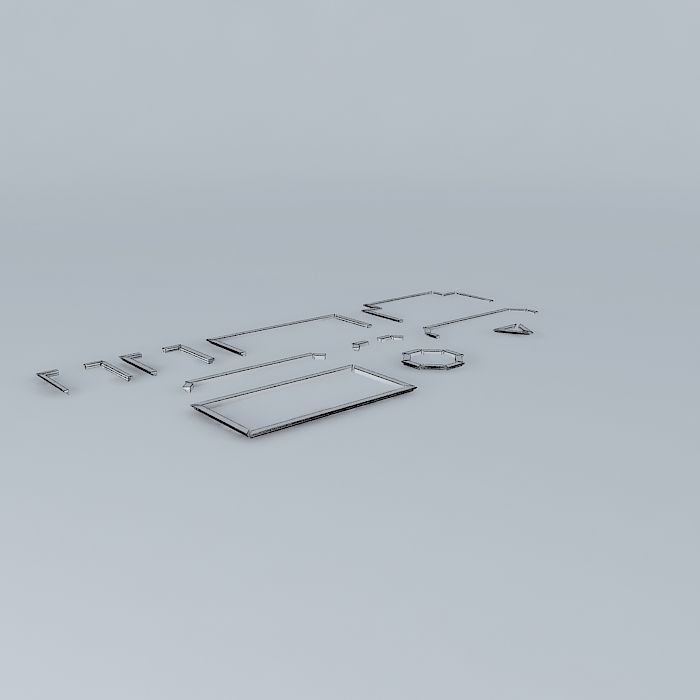 Molding pieces of metal free 3D model | CGTrader