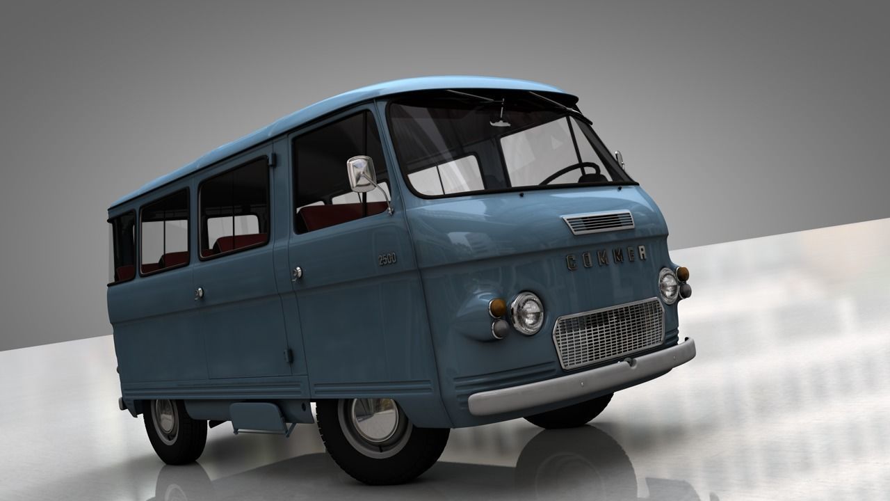 COMMER 2500 BUS 1968 3D model | CGTrader