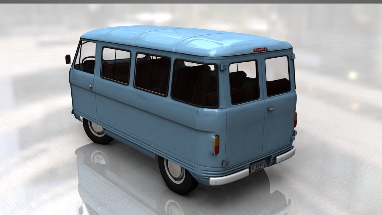 COMMER 2500 BUS 1968 3D model | CGTrader