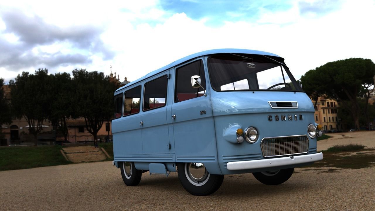 COMMER 2500 BUS 1968 3D model | CGTrader
