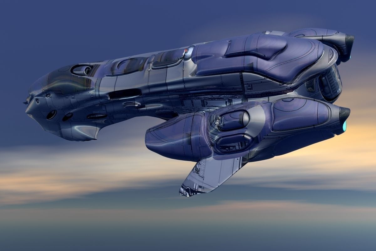 DR-755 Dropship Cargo Spaceship 3D model | CGTrader