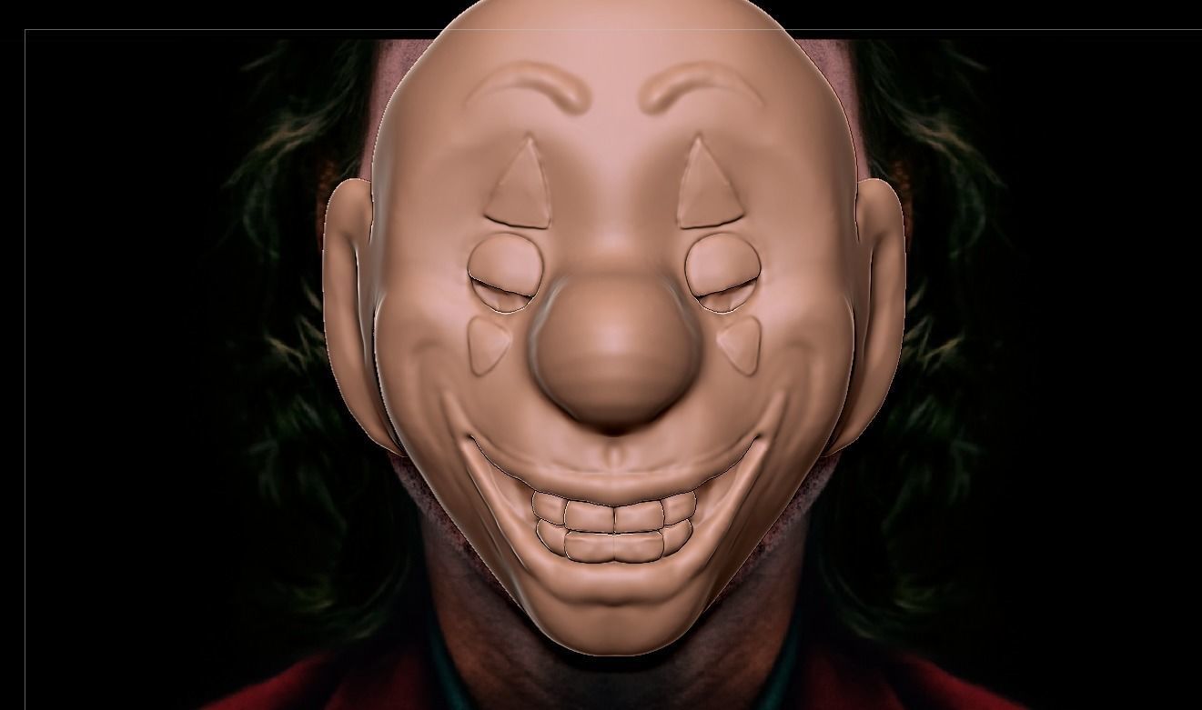 Joker Mask 2019 3D model 3D printable | CGTrader