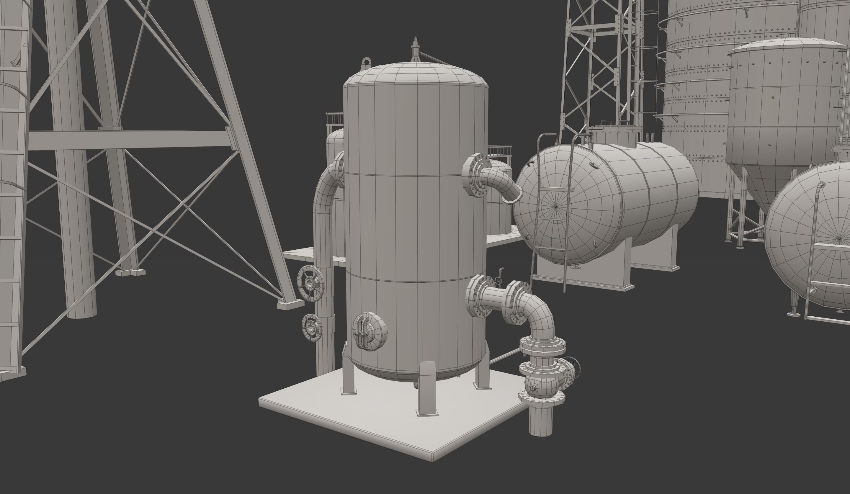 3D model Storage Tanks Pack VR / AR / low-poly | CGTrader