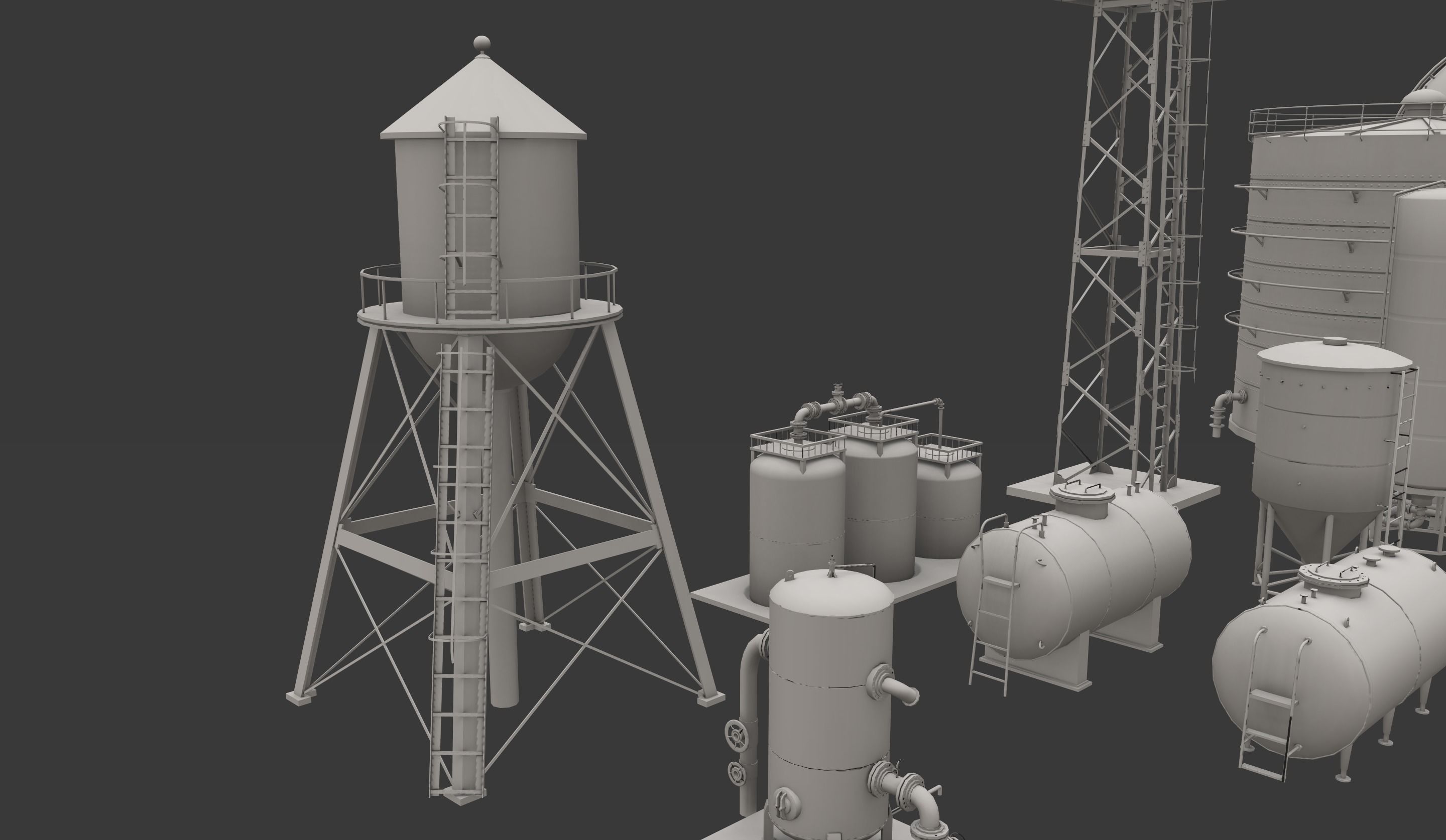 3D model Storage Tanks Pack VR / AR / low-poly | CGTrader