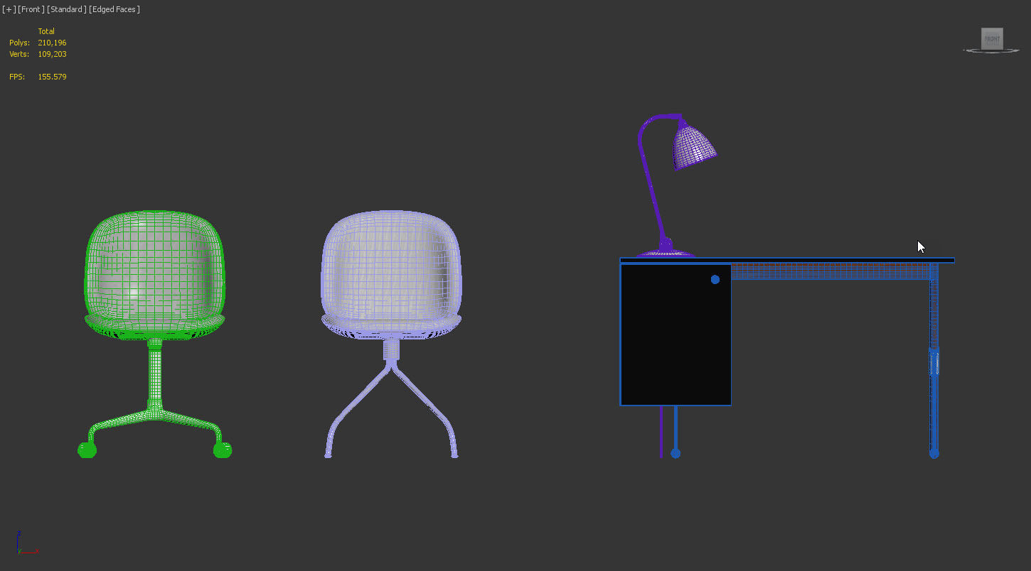 Office Set by GUBI 3D model | CGTrader