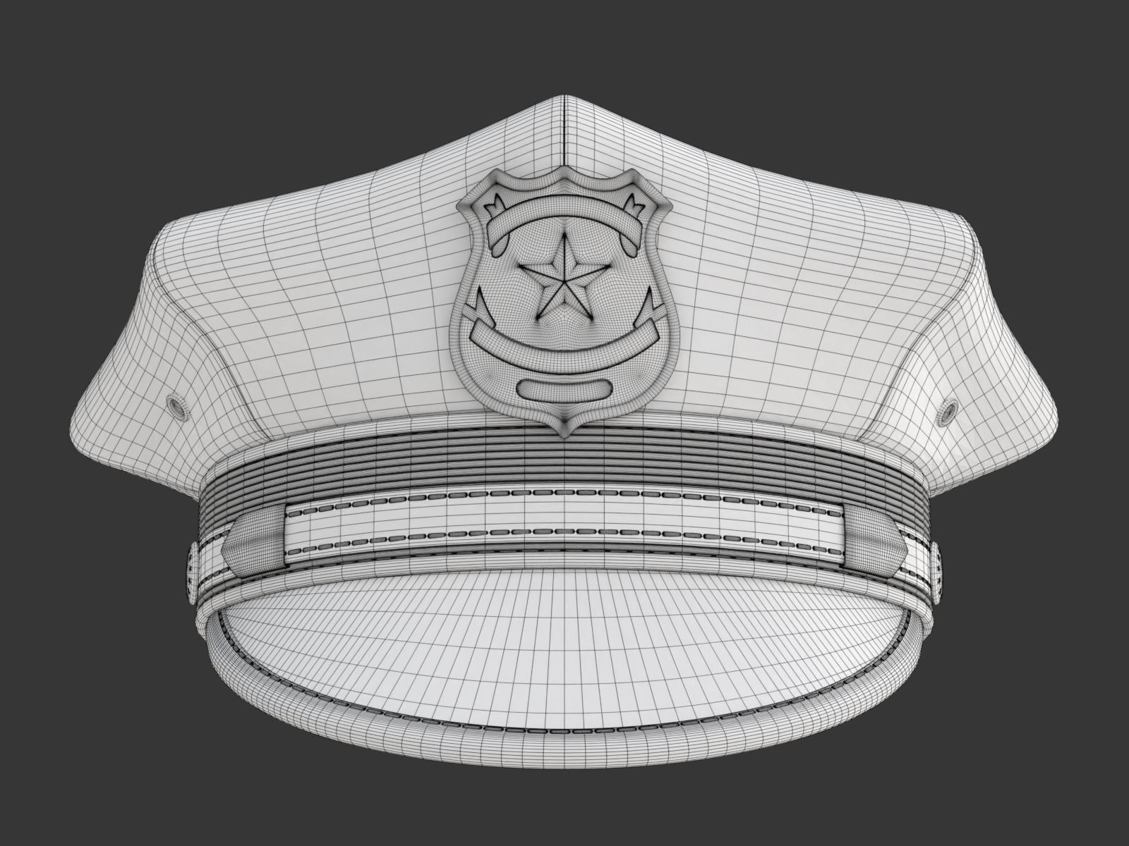 Police Cap 3D model | CGTrader