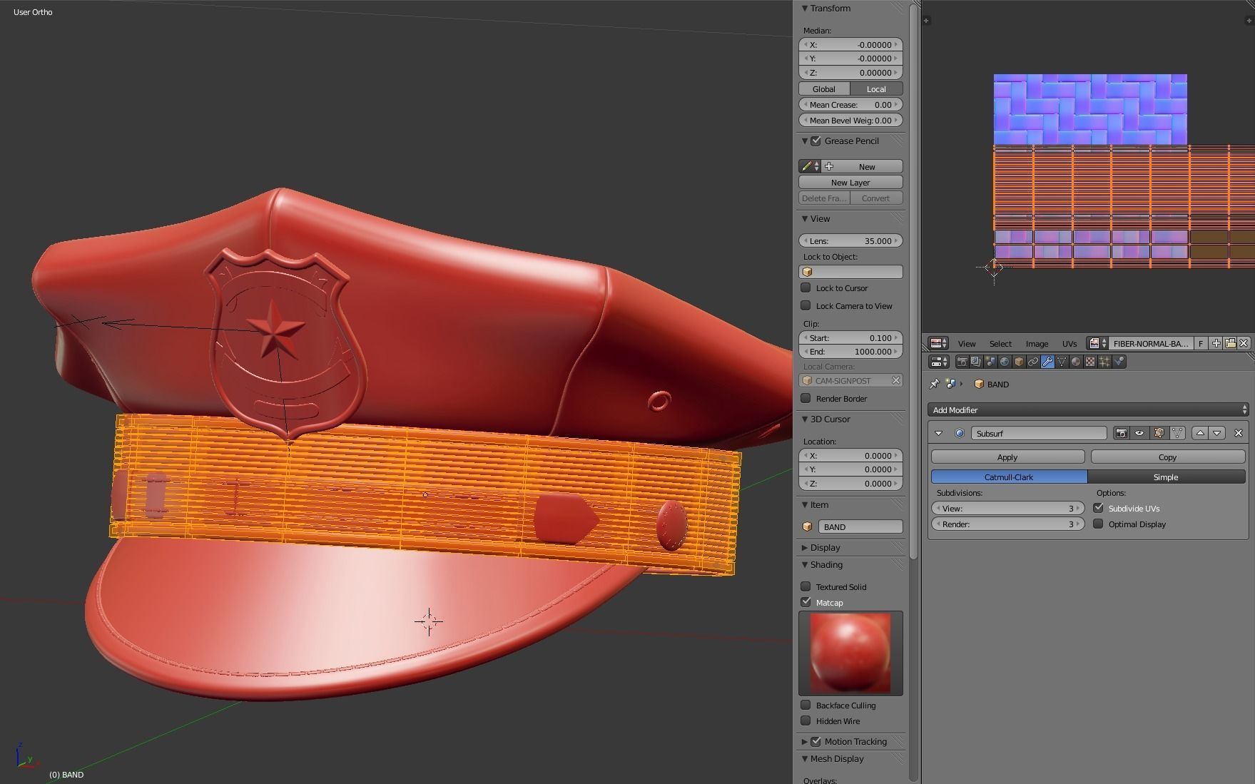 Police Cap 3D model | CGTrader
