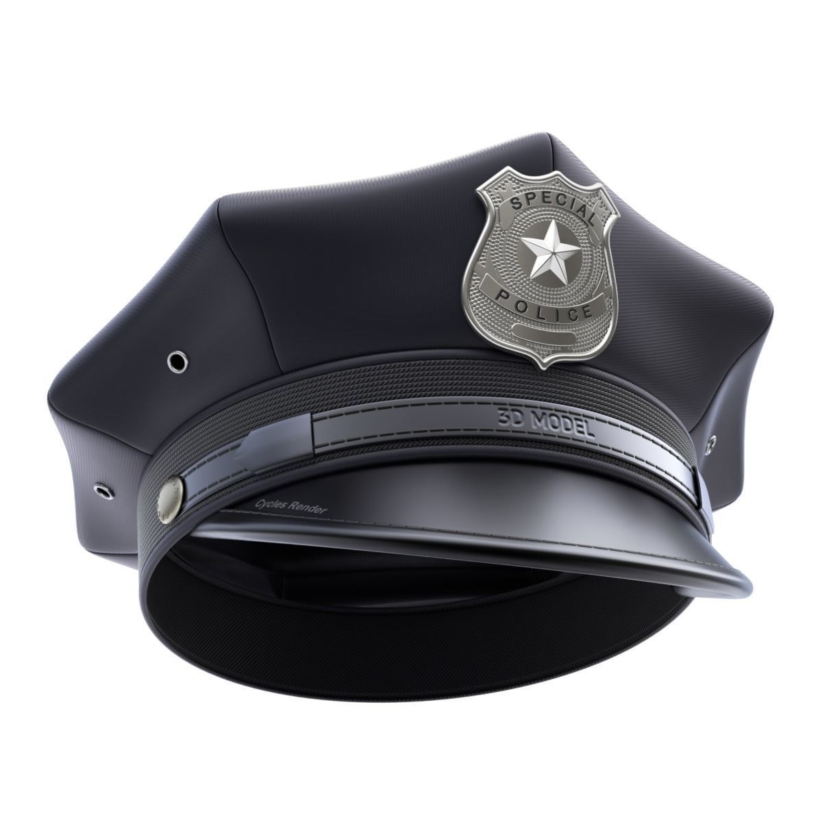 Police Cap 3D model | CGTrader