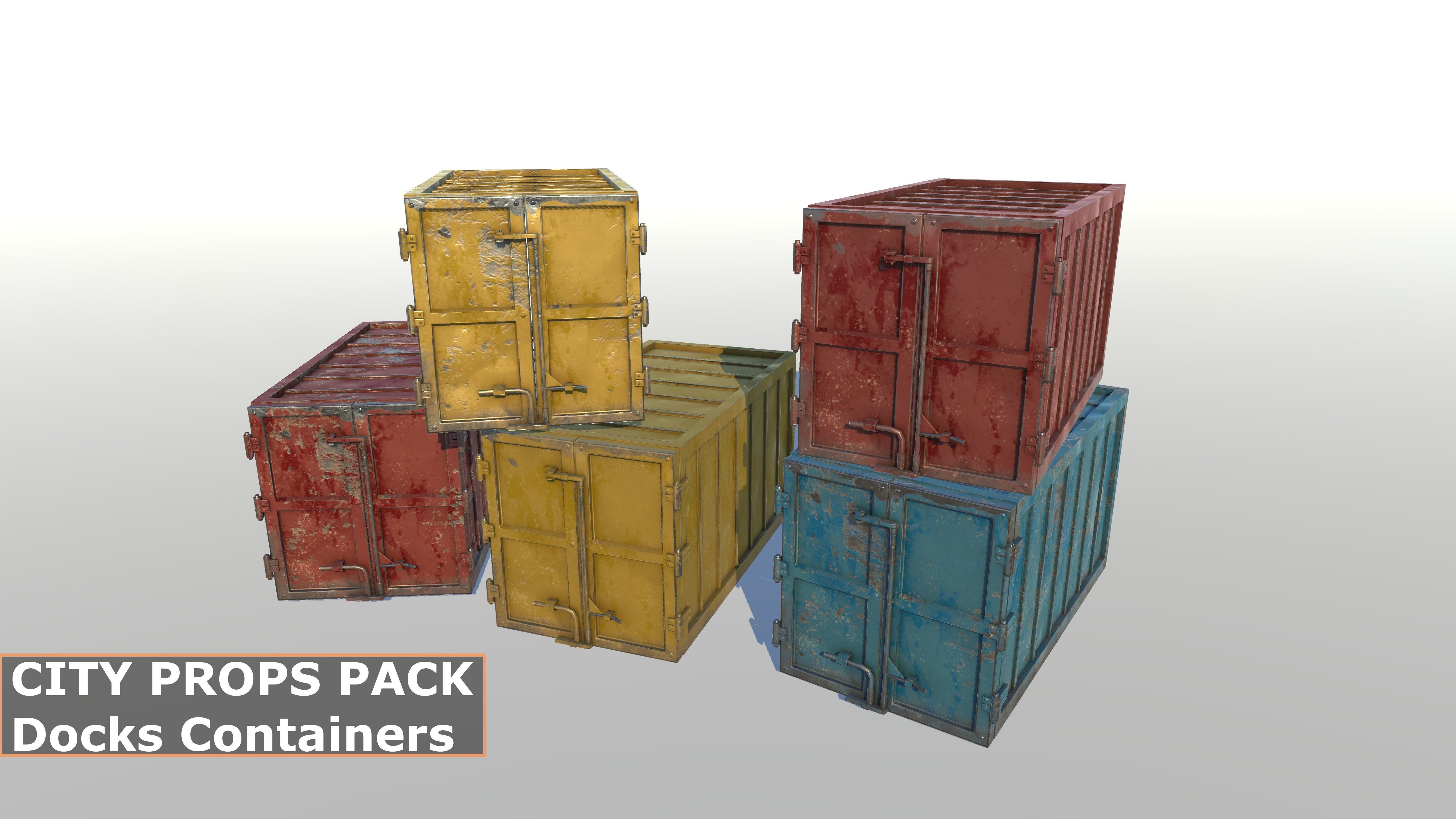 City Props Bundle - Game Ready free VR / AR / low-poly 3D model | CGTrader