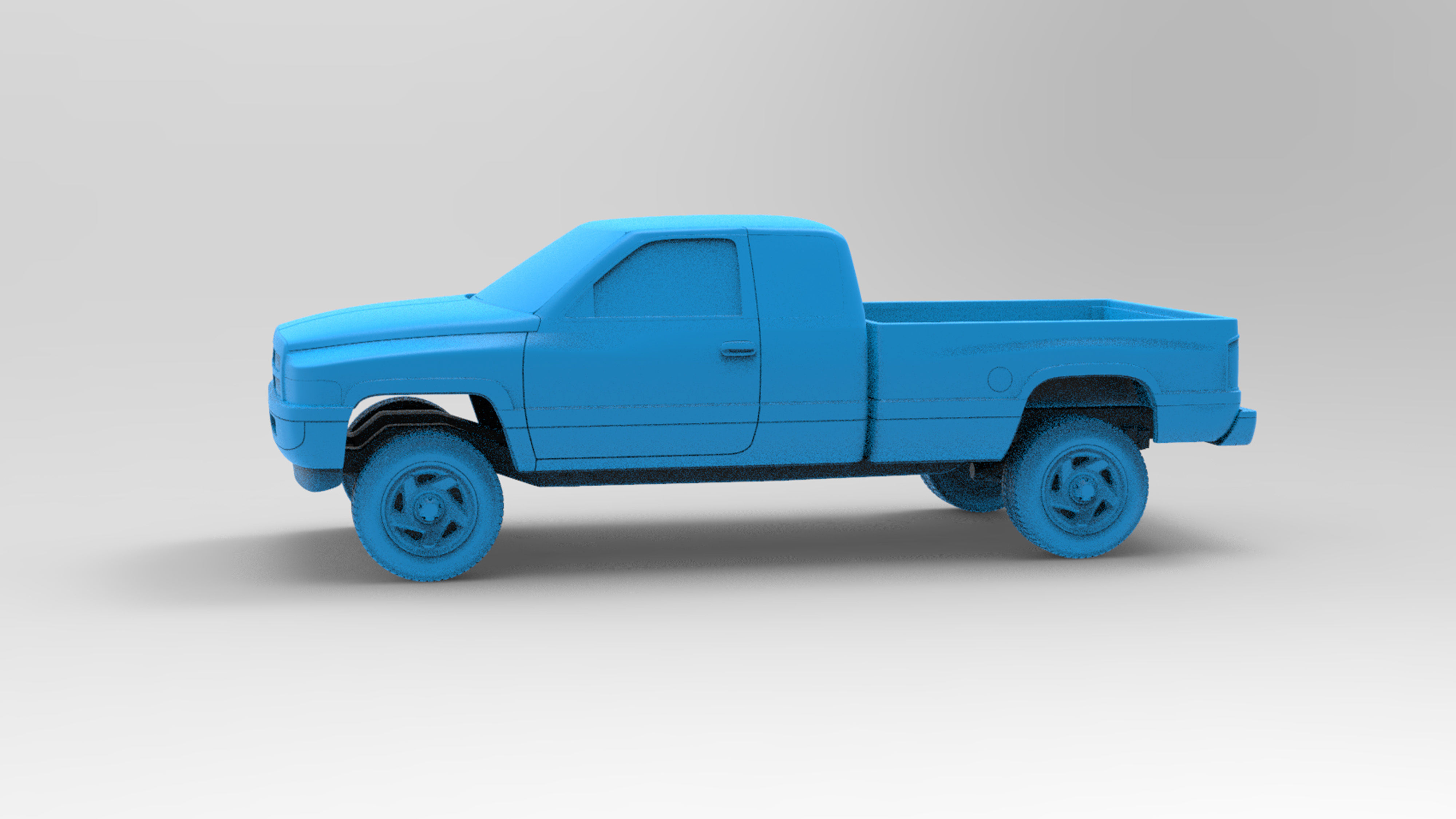 Dodge 1500 2nd gen Truck Extended Quad Cab Printable Body 3D model 3D ...