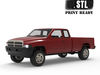 Dodge 1500 2nd gen Truck Extended Quad Cab Printable Body 3D model 3D ...