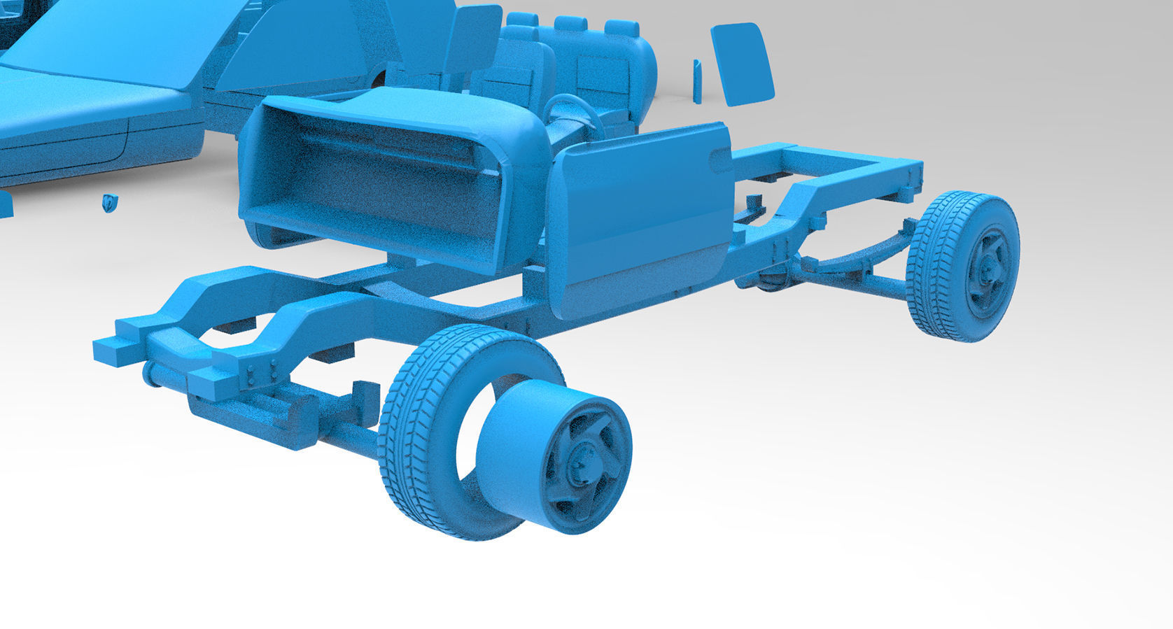 Dodge 1500 2nd gen Truck Extended Quad Cab Printable Body 3D model 3D ...