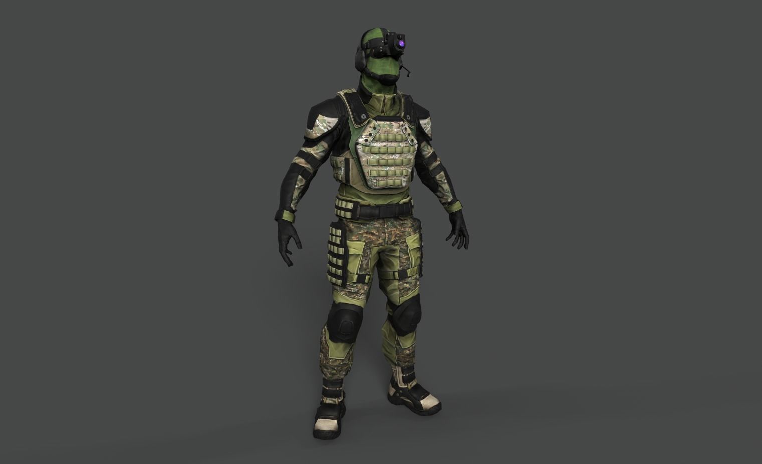 3D model Tactical Soldier Full Animation VR / AR / low-poly rigged ...