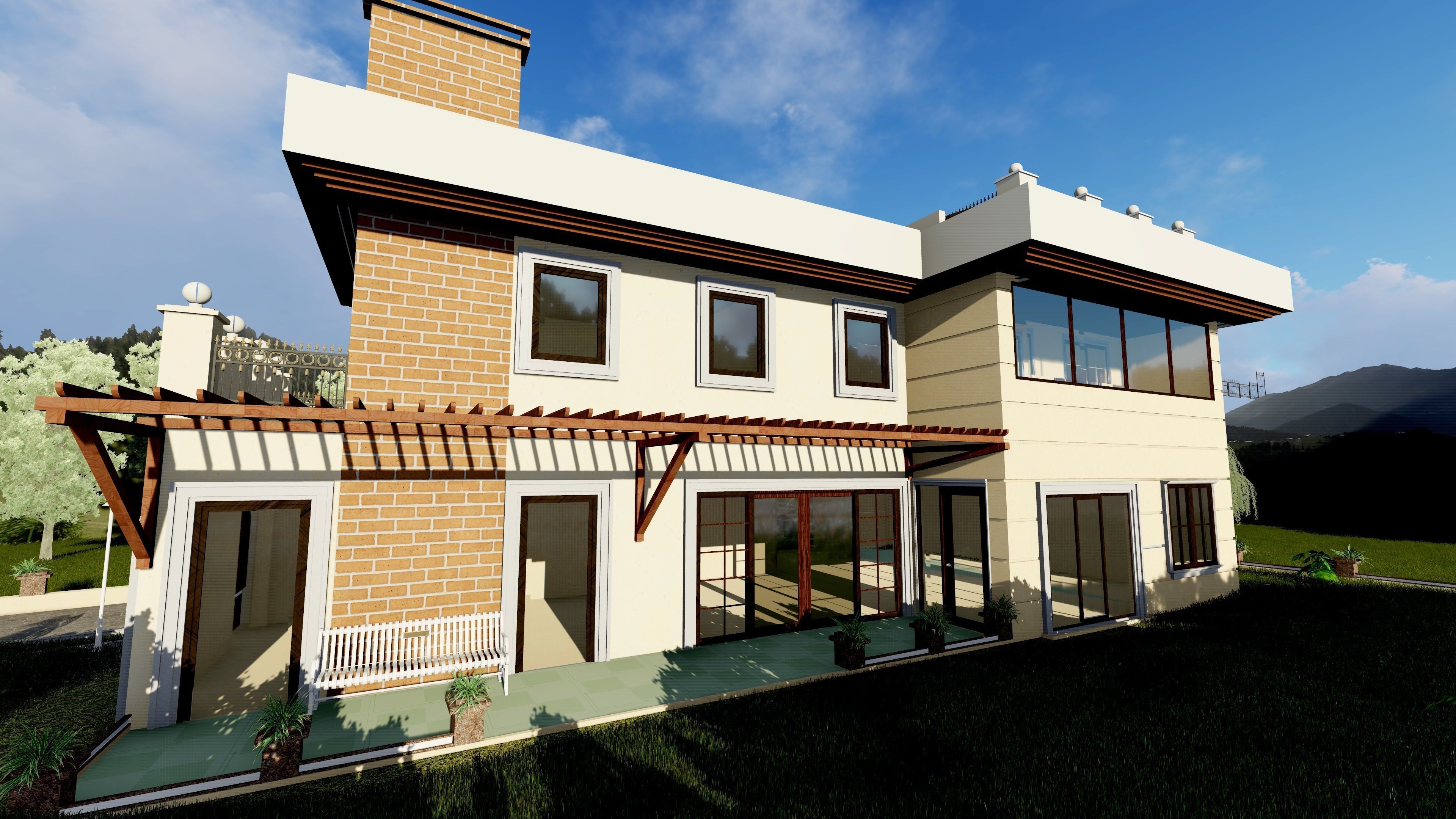 3D model VILLA HOUSE VR / AR / low-poly | CGTrader