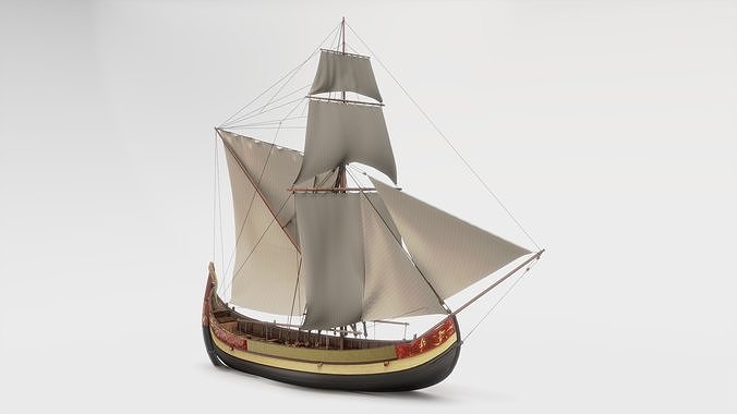 Ottoman coastal trade ship 3D model | CGTrader