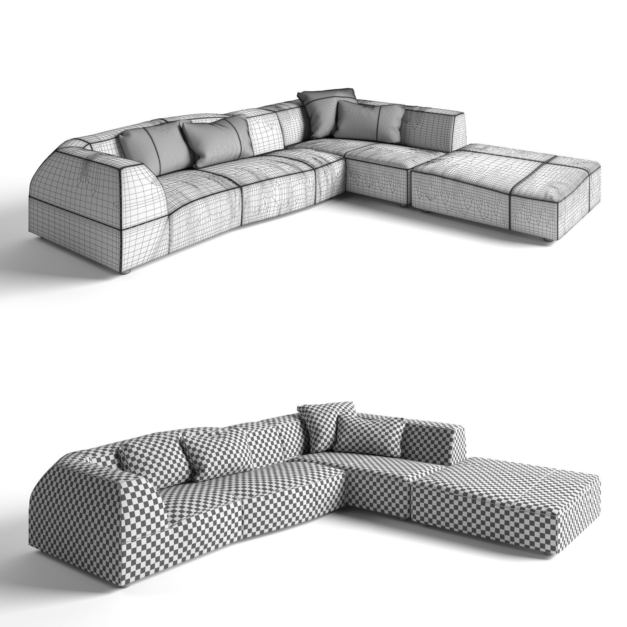 B and B italia Bend sofa 3D model | CGTrader