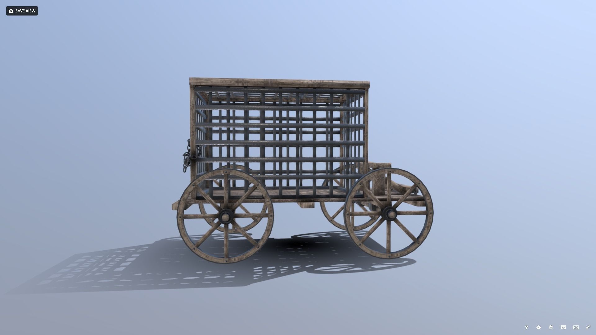 3D model Medieval Prison Cart Prop VR / AR / low-poly | CGTrader