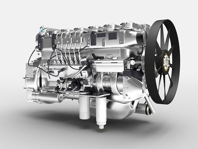 Engine diesel 3D model | CGTrader