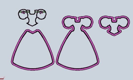 Stl file ball gown cookie cutter for printing on 3D printer 3D model 3D ...