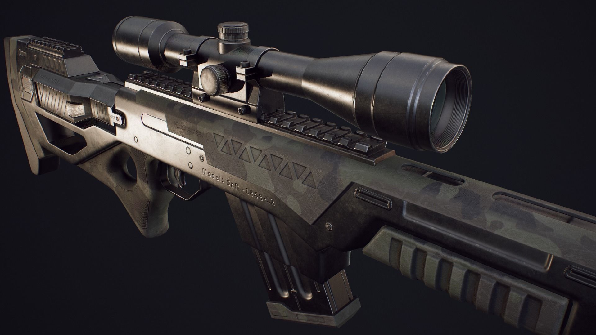 3D model Rifle low-poly 3D model sniper VR / AR / low-poly | CGTrader