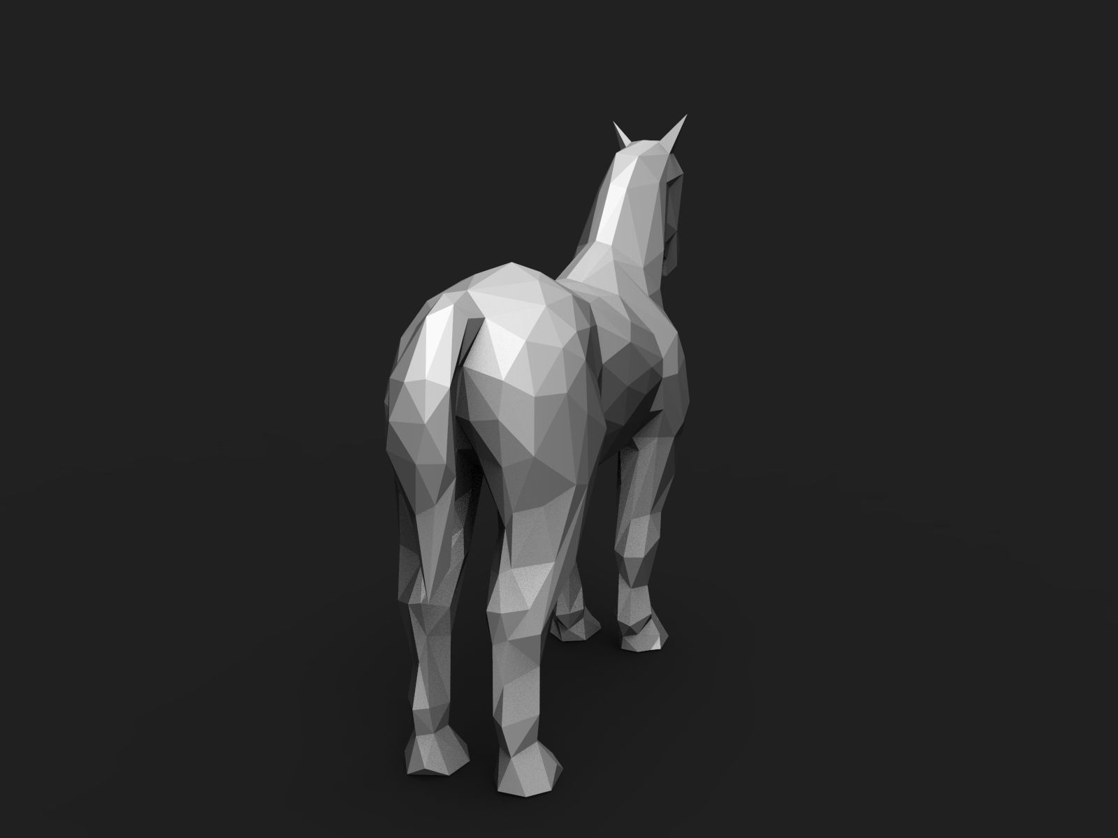 Horse Low Poly 3D model 3D printable | CGTrader