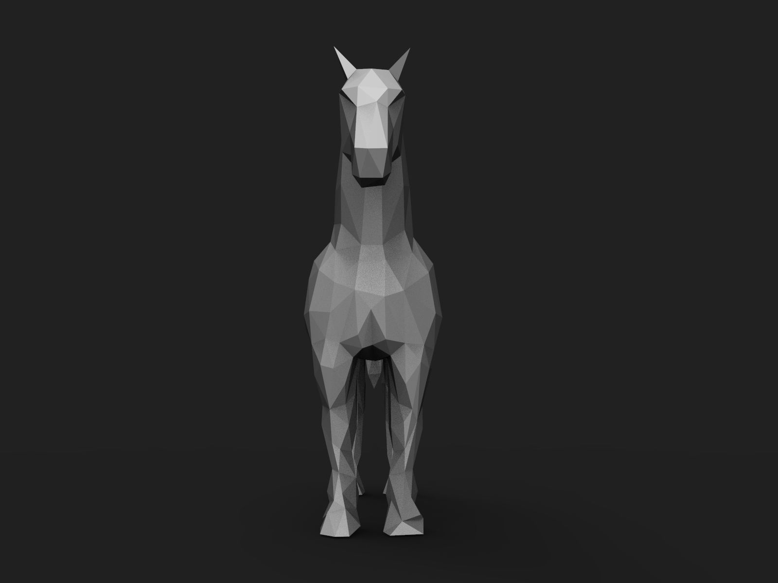 Horse Low Poly 3D model 3D printable | CGTrader