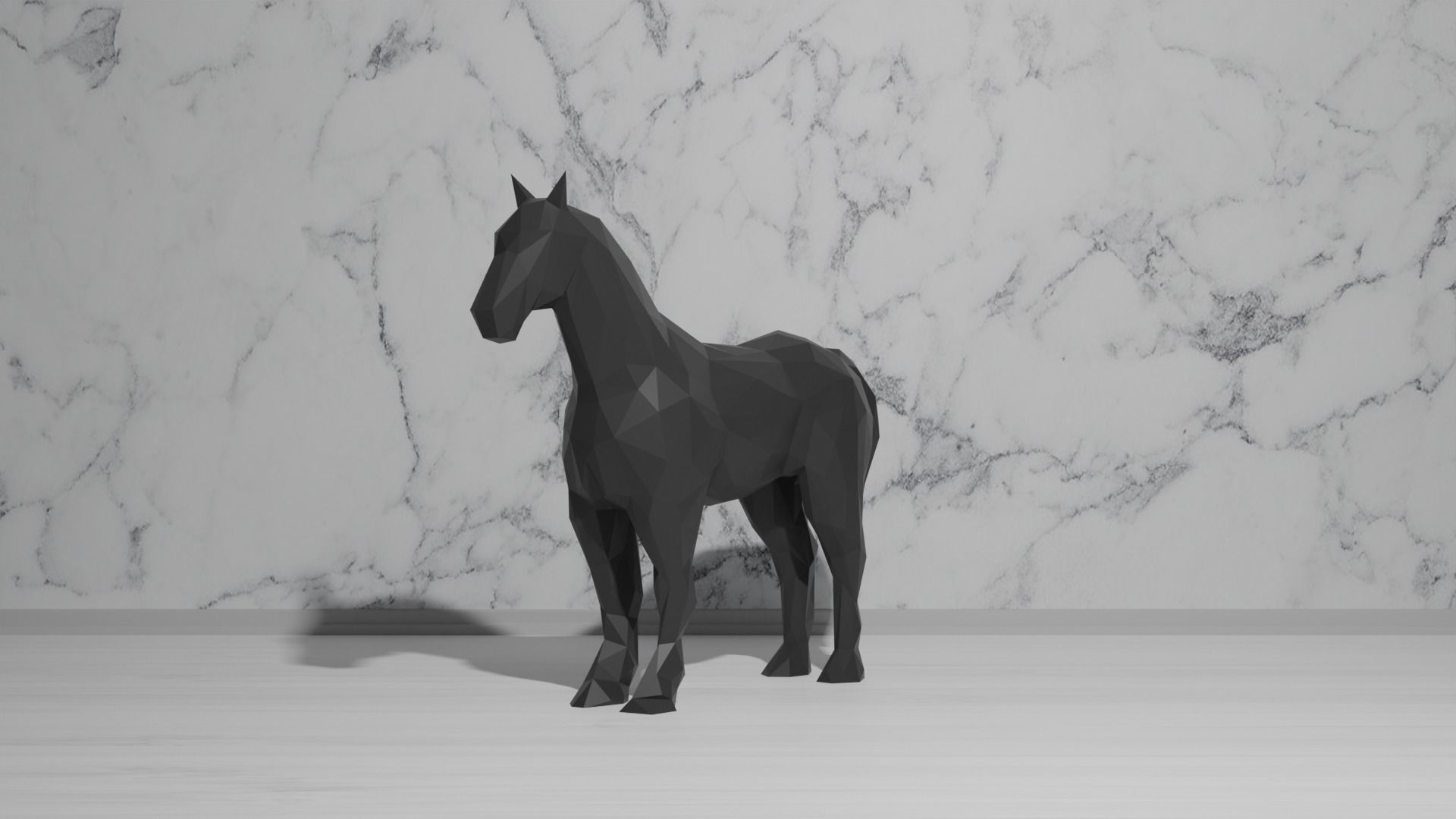 Horse Low Poly 3D model 3D printable | CGTrader