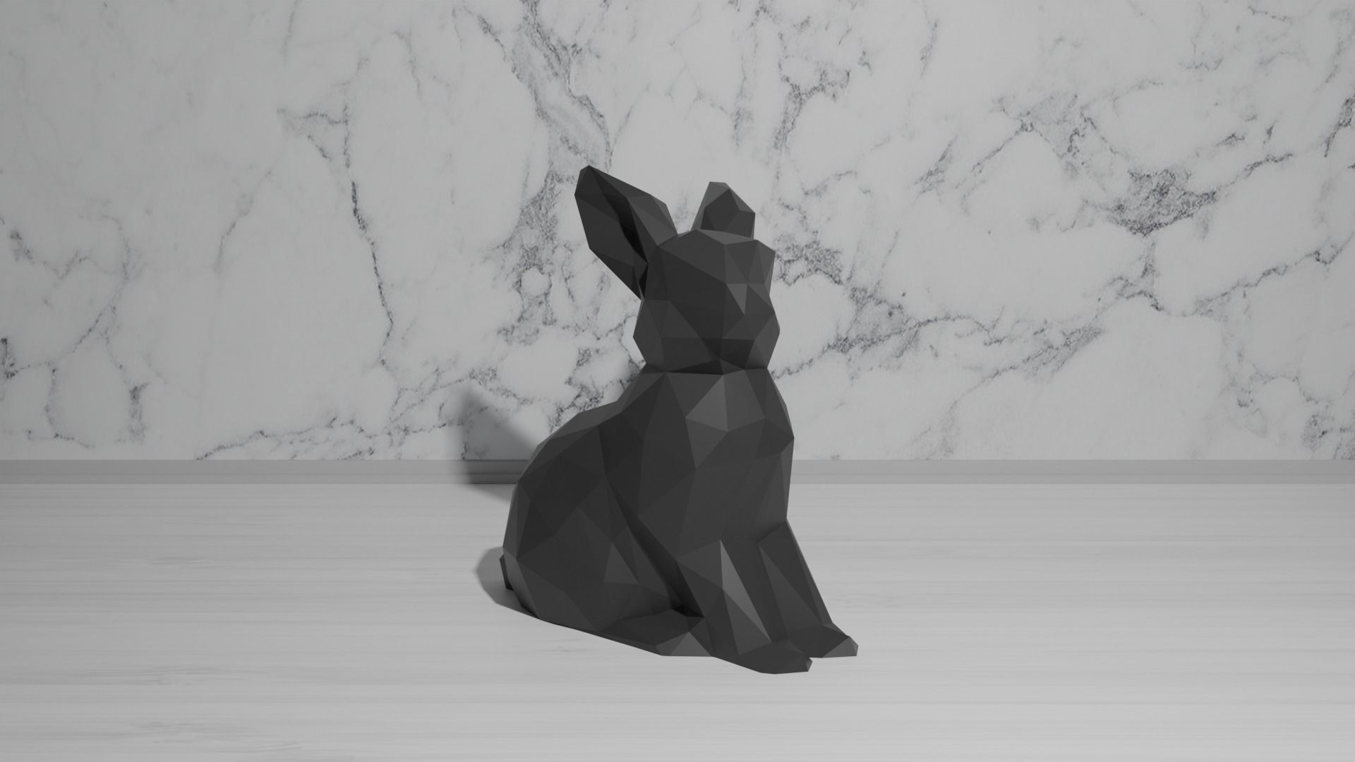 Animal Low Poly bunny rabbit in polygons 3D Model Collection 3D ...
