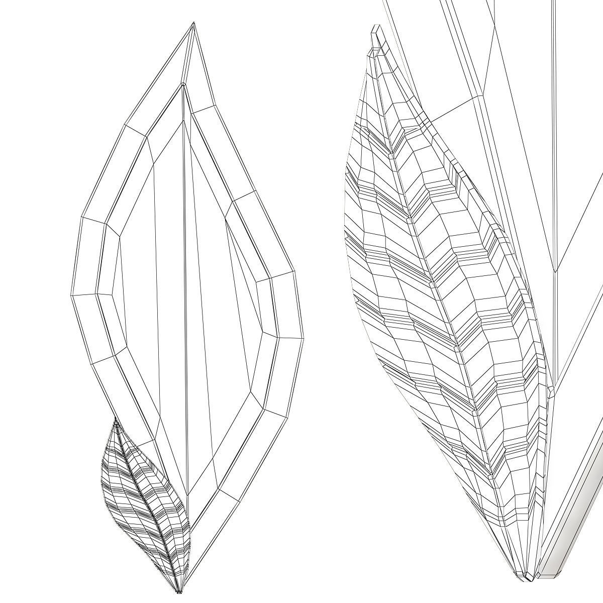 3D model Mirrors collection low poly 3d model rope mirror VR / AR / low ...