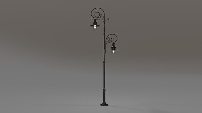 3D model Antique lamp post VR / AR / low-poly | CGTrader