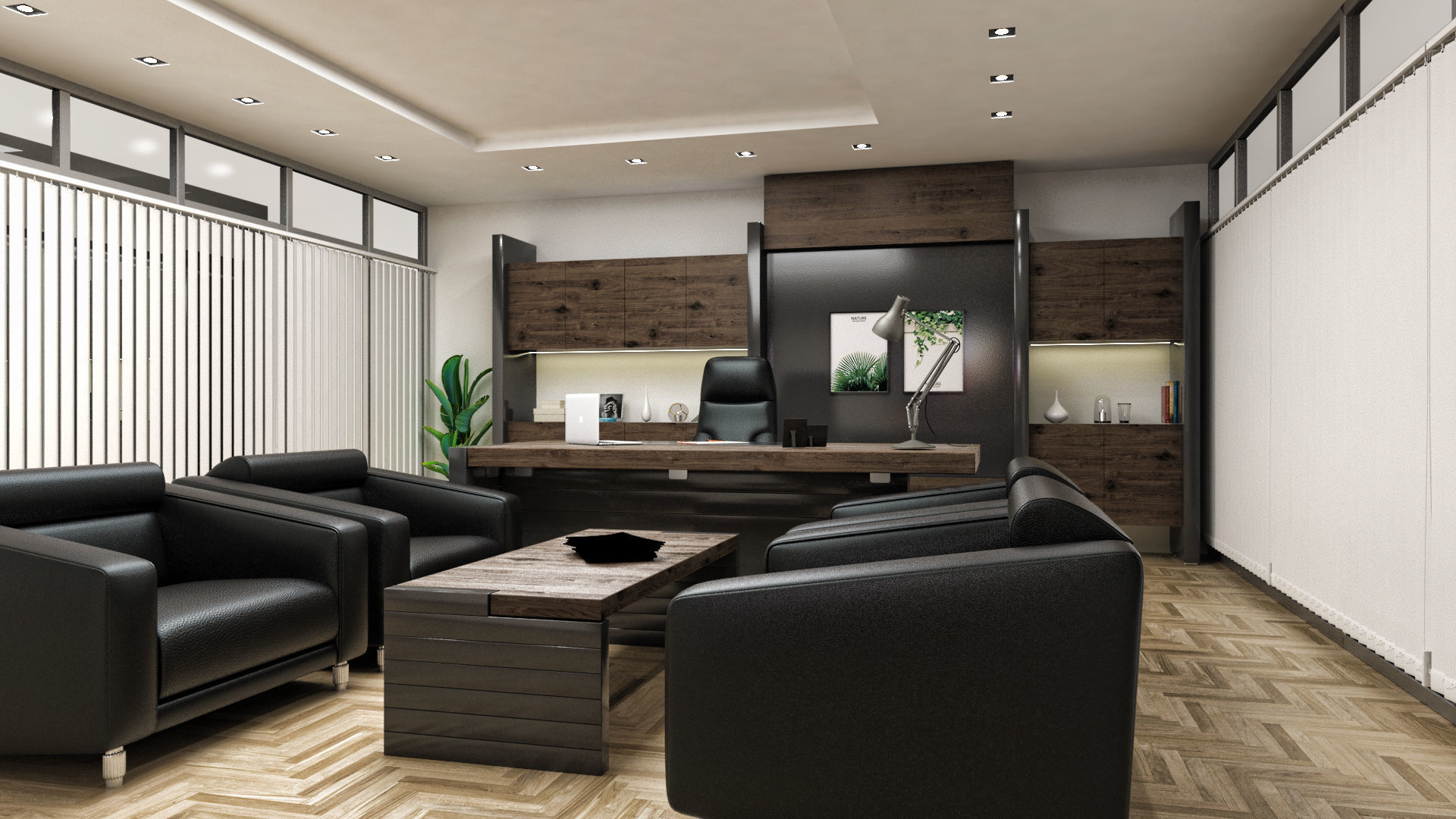 Modern Office Scene - Ready to Render 3D model | CGTrader