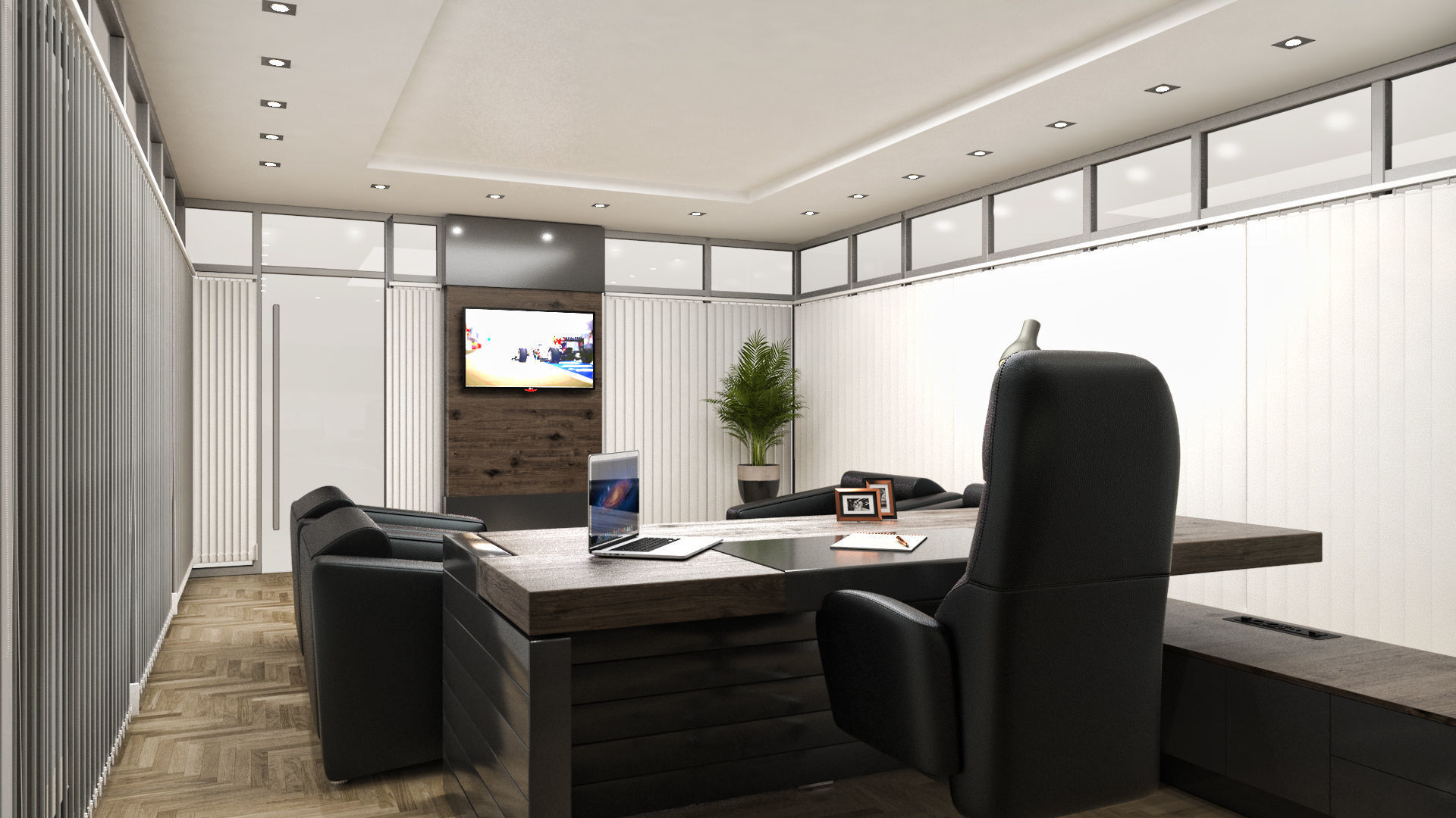 Modern Office Scene - Ready to Render 3D model | CGTrader