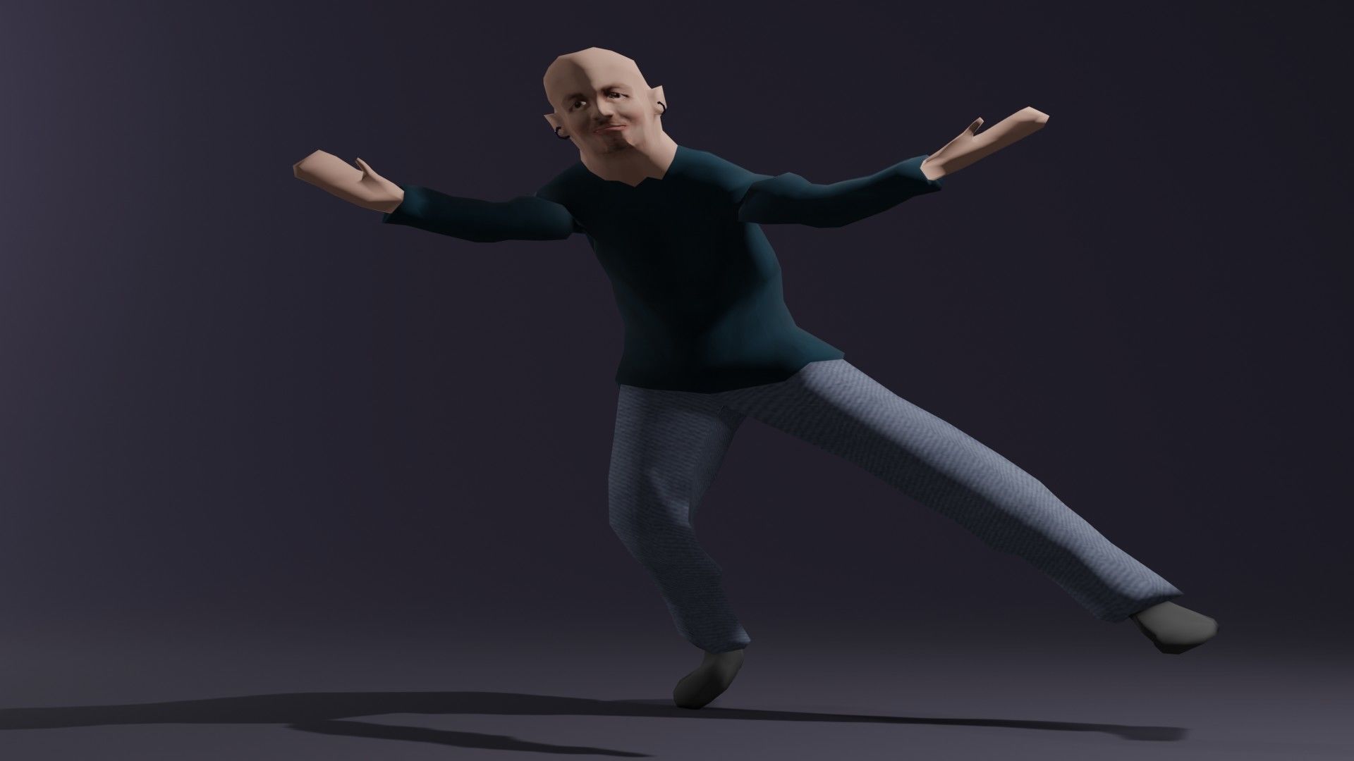 3D model Low poly rigged retro graphics character VR / AR / low-poly ...