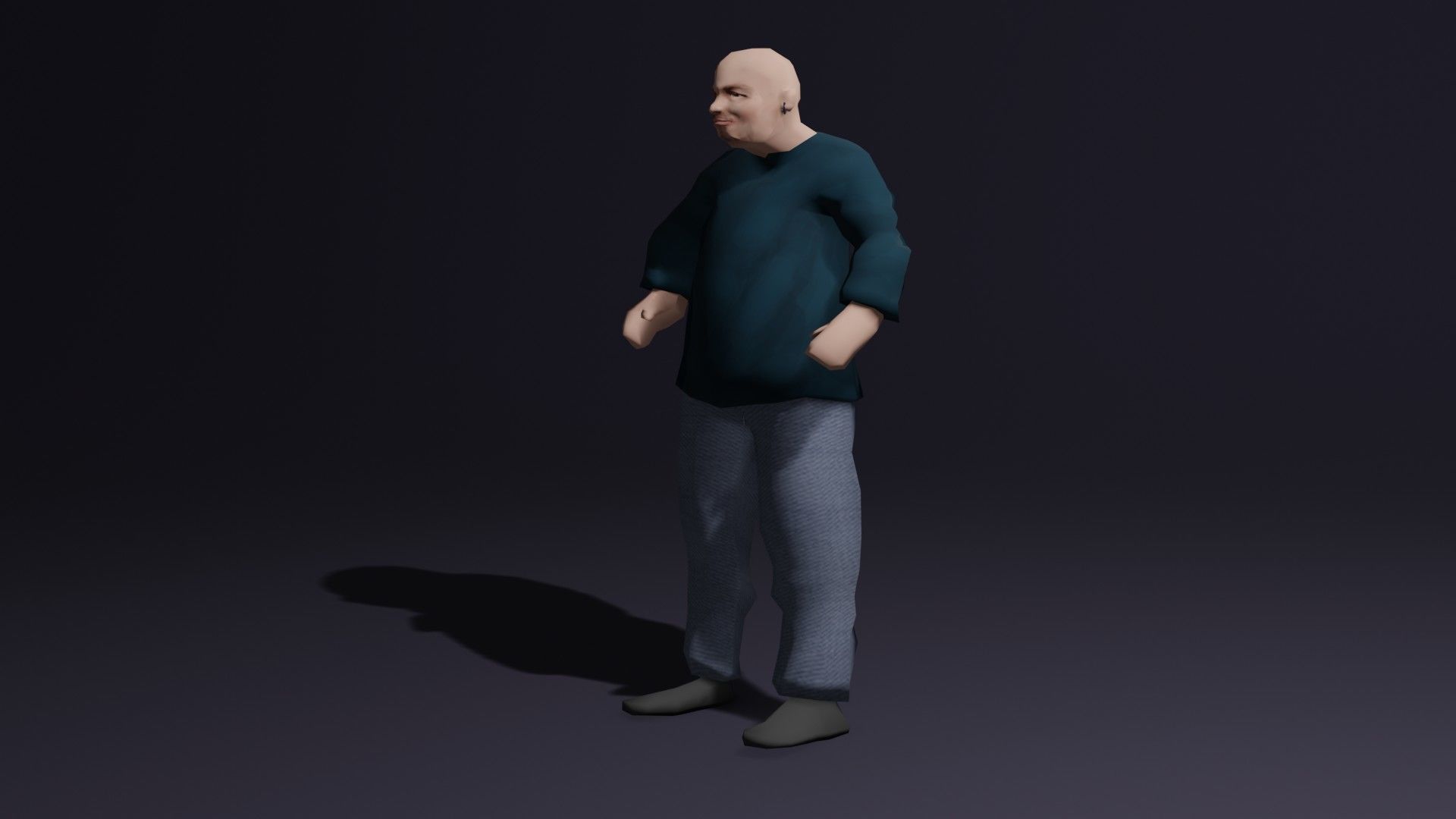 3D model Low poly rigged retro graphics character VR / AR / low-poly ...