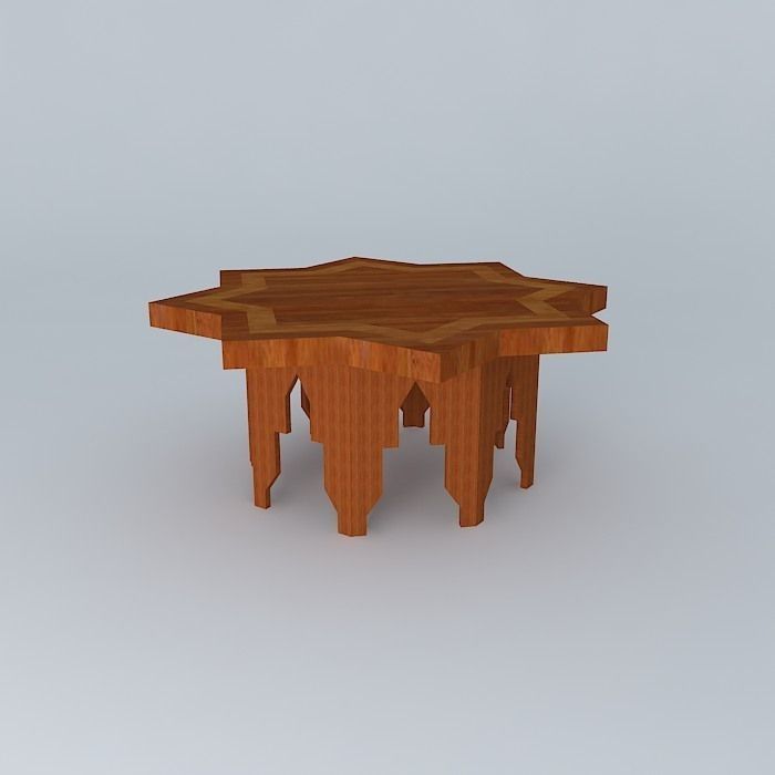 Moroccan table free 3D model | CGTrader