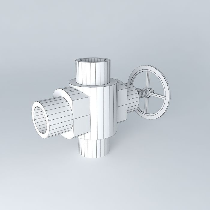 3 way valve 3D model | CGTrader