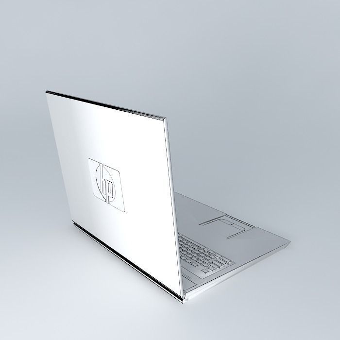 HP laptop with logo free 3D model | CGTrader